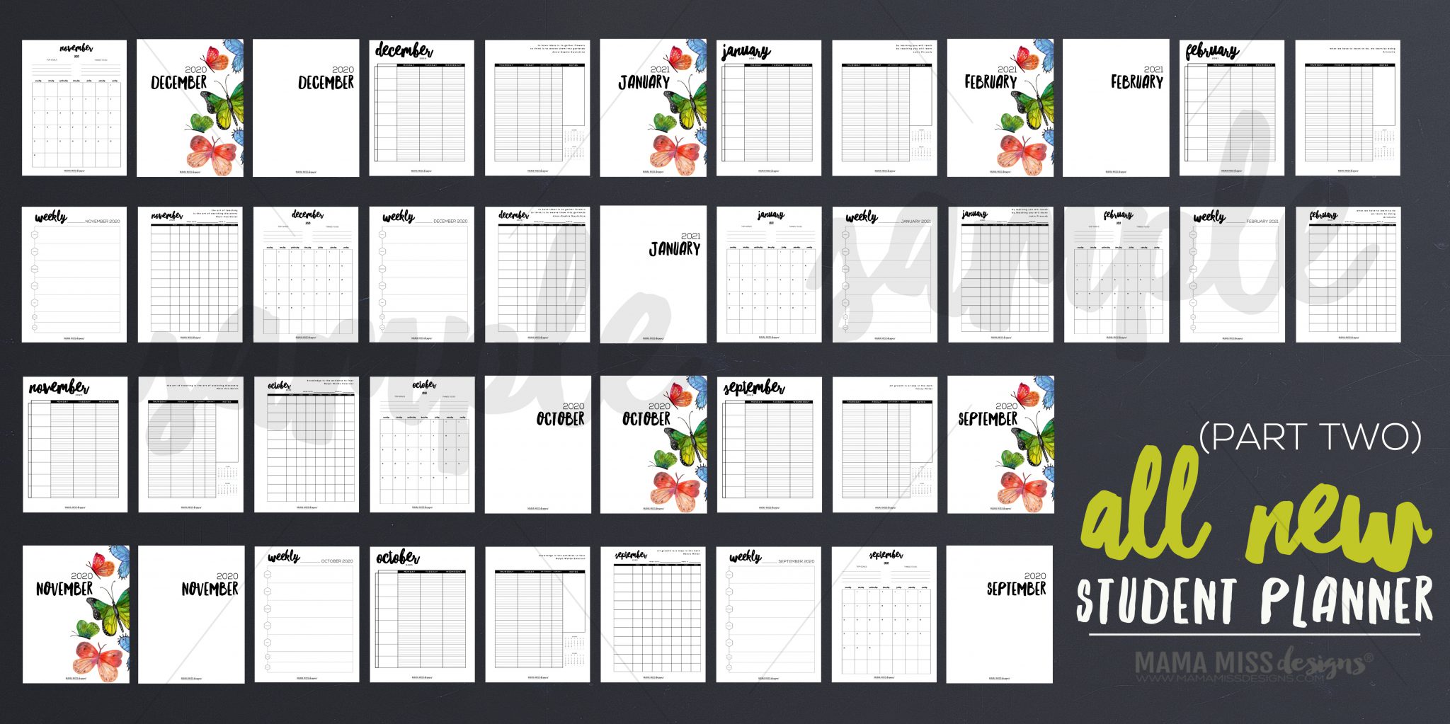 Shiny and new - the 2020/2021 Homeschool and Student Planner - Mama Miss