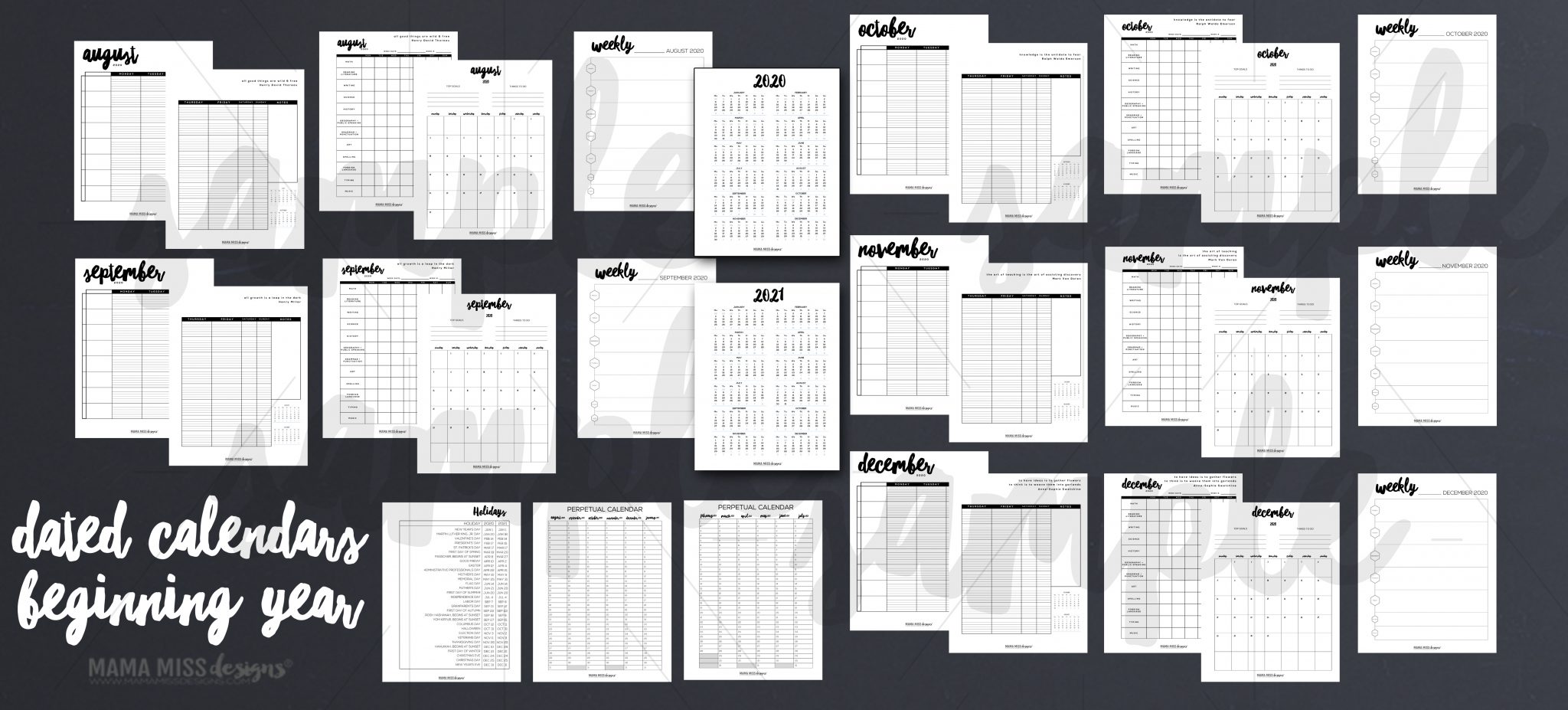 Shiny and new - the 2020/2021 Homeschool and Student Planner - Mama Miss