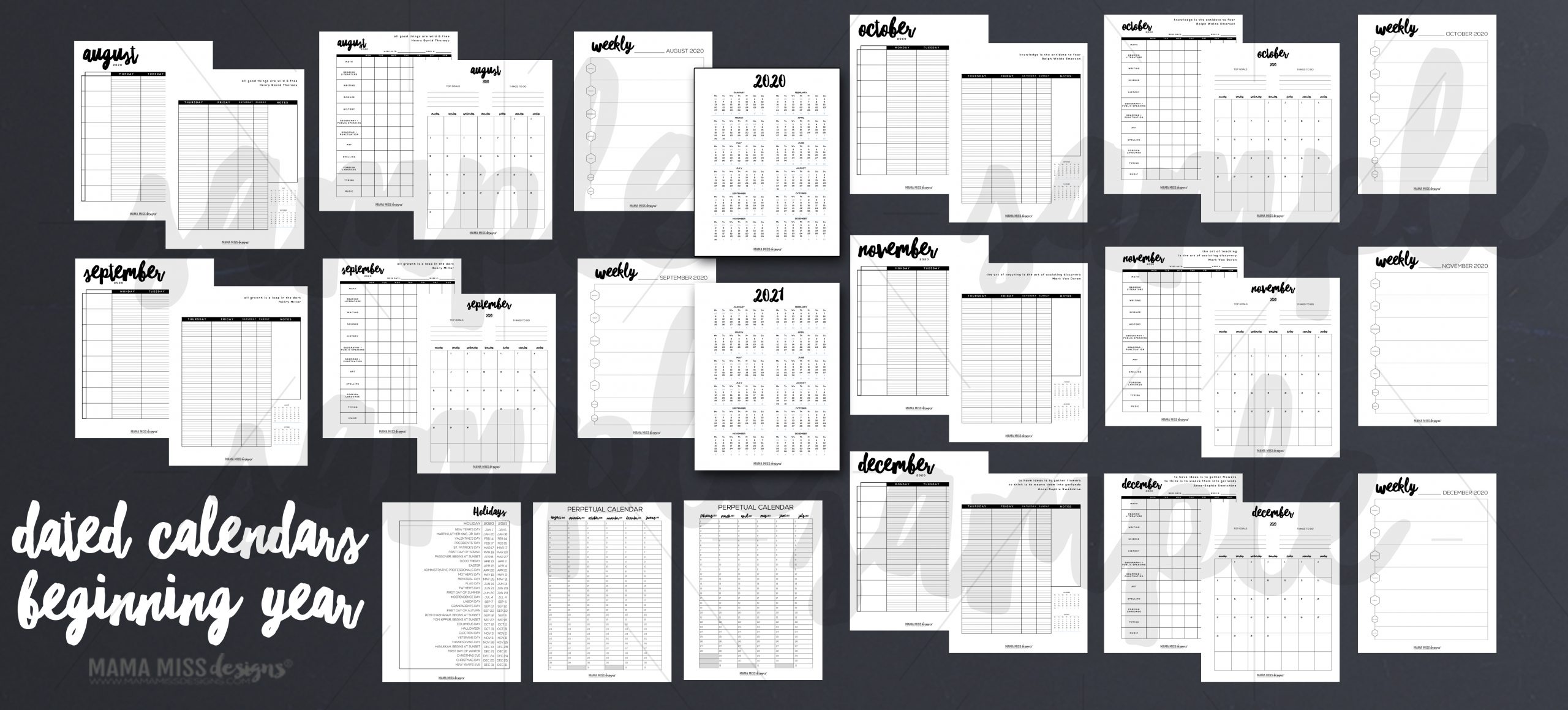 Shiny and new - the 2020/2021 Homeschool and Student Planner - Mama Miss