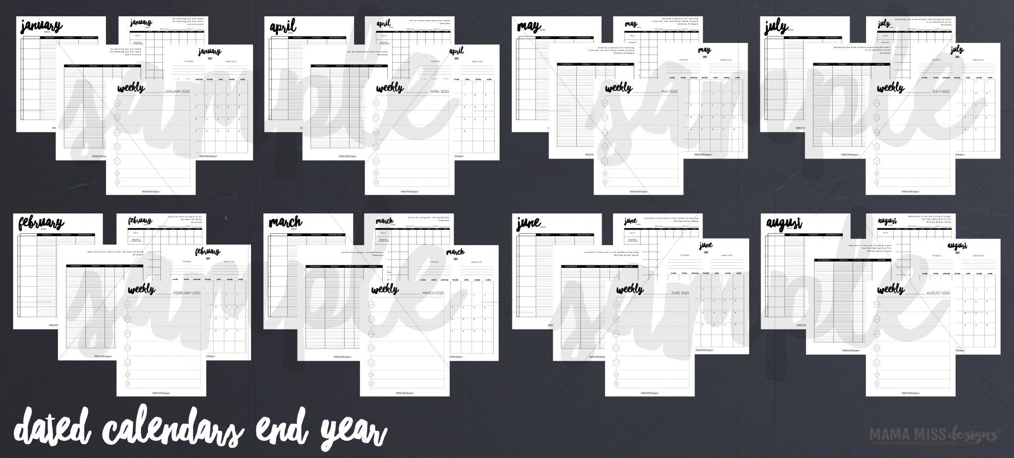 Shiny and new - the 2020/2021 Homeschool and Student Planner - Mama Miss